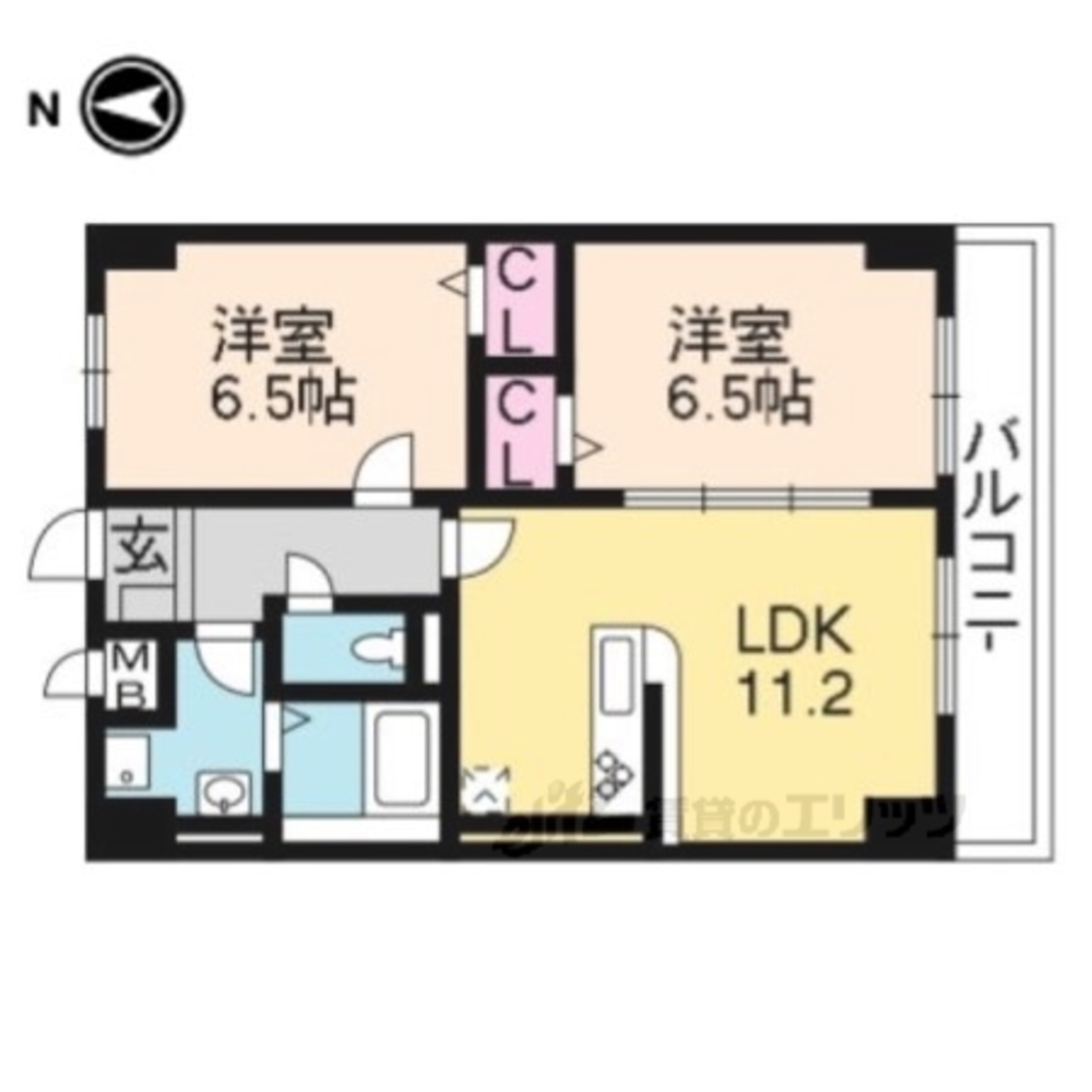 東海道本線（JR西日本） 瀬田駅 地上3階建て 築11年 滋賀県大津市一里山1丁目 (9.05万円／2LDK (洋室6.5 洋室6.5 LDK11.2)／55.57㎡)｜賃貸物件(賃貸 ...