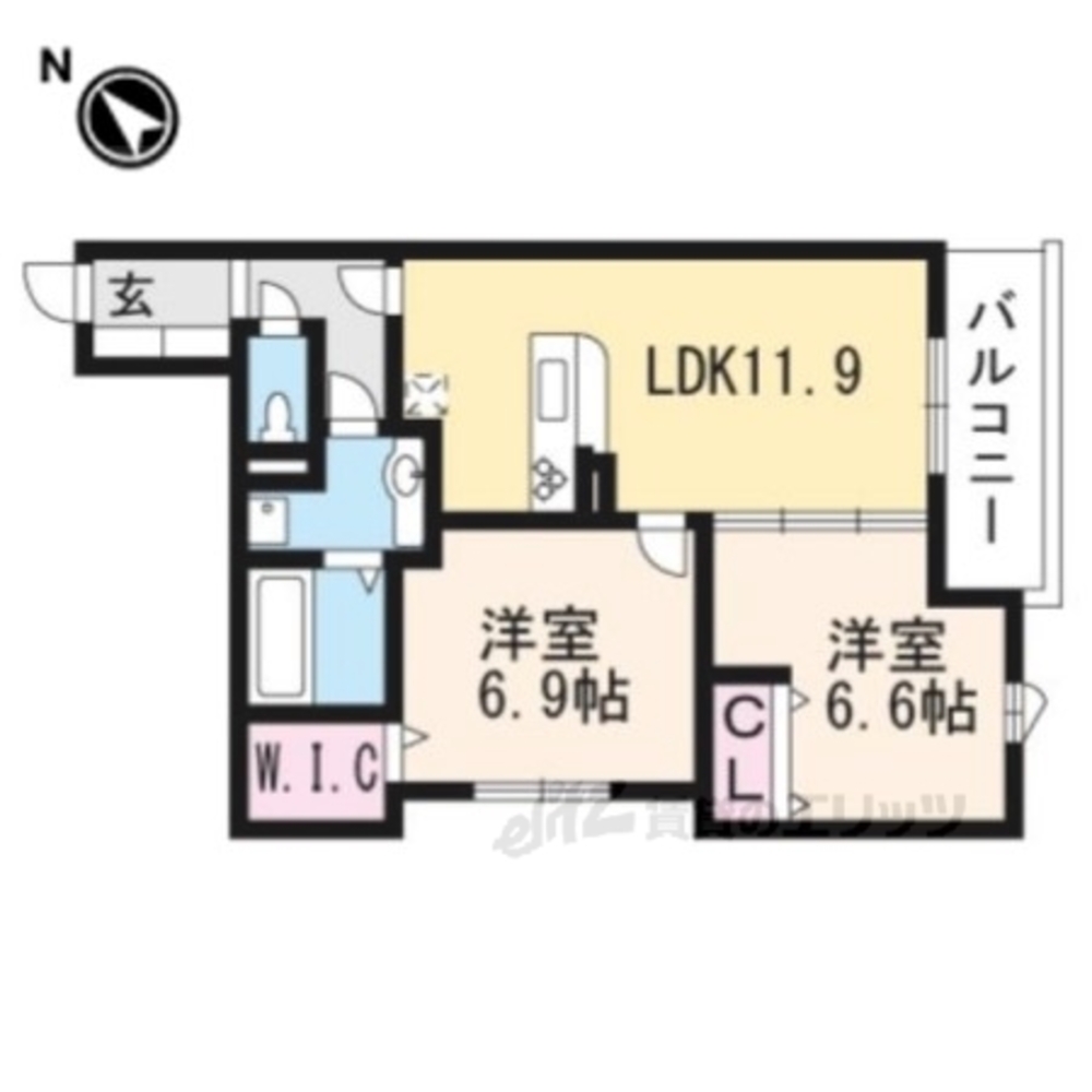 セジュール神楽田 京都府宇治市小倉町神楽田 (10.9万円／2LDK (洋室6.6 洋室6.9 LDK11.9)／59.78㎡)｜賃貸物件(賃貸マンション・アパート・一戸建て)の住宅情報・お ...