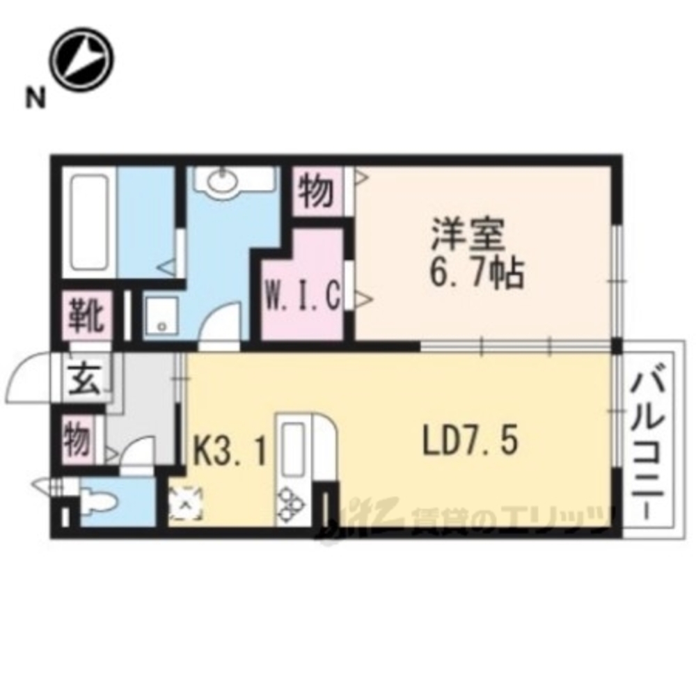 湖西線 堅田駅 地上2階建て 築11年 滋賀県大津市堅田1丁目 (7.1万円／1LDK (洋室6.7 LD7.5 K3.1)／45.04㎡)｜賃貸物件(賃貸マンション・アパート・一戸建て)の ...