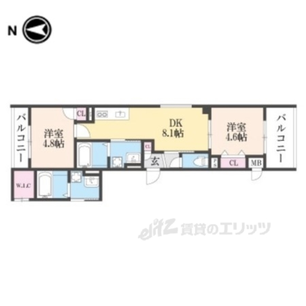ピレーネ藤阪元町 大阪府枚方市藤阪元町3丁目 (7.8万円／2LDK (洋室4.6 洋室4.8 LDK8.1)／39.58㎡)｜賃貸物件(賃貸マンション・アパート・一戸建て)の住宅情報・お ...
