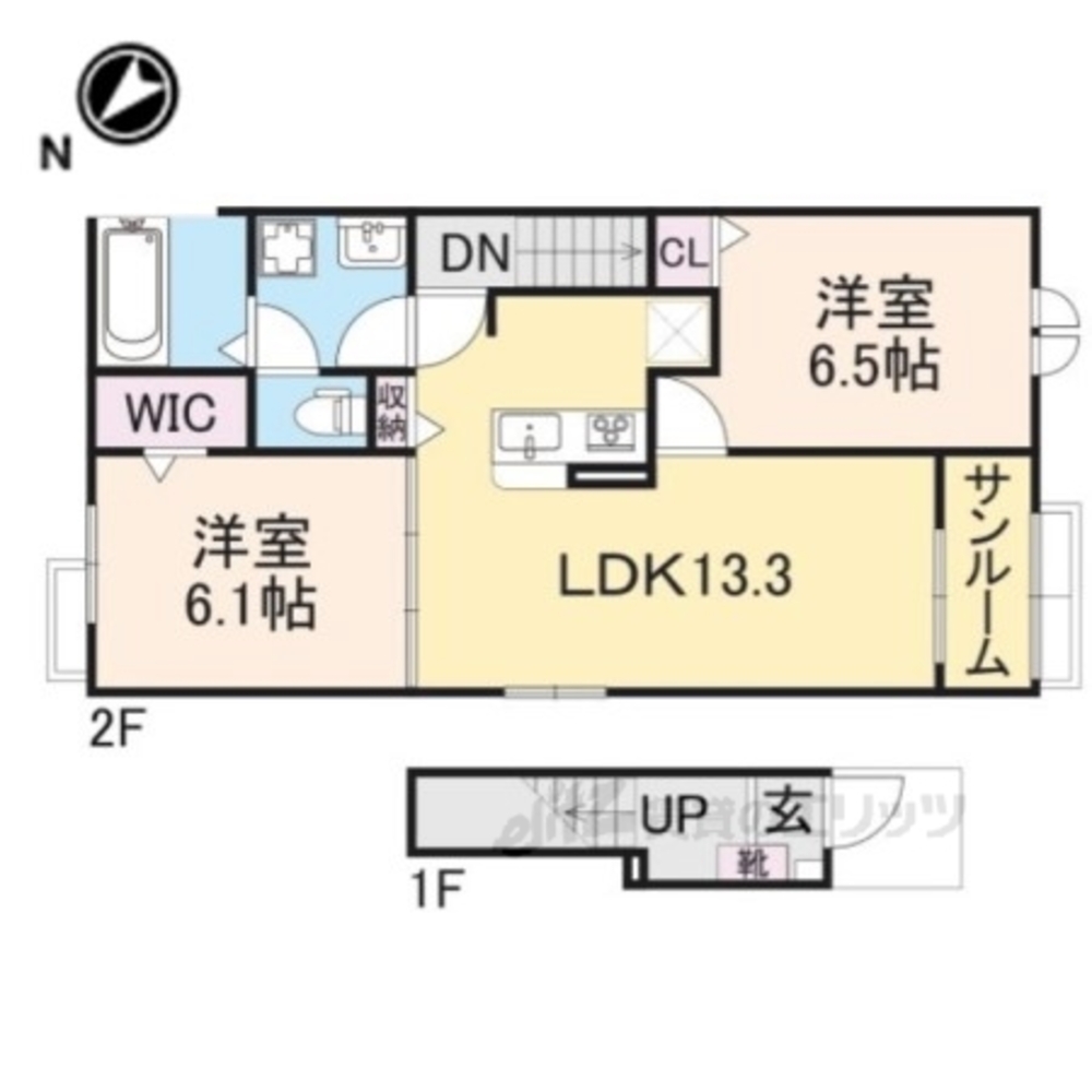 マーベラス コウベ 京都府京丹後市大宮町河辺 (8.2万円／2LDK (洋室6.1 洋室6.5 LDK13.3)／63.03㎡)｜賃貸物件(賃貸マンション・アパート・一戸建て)の住宅情報・お ...