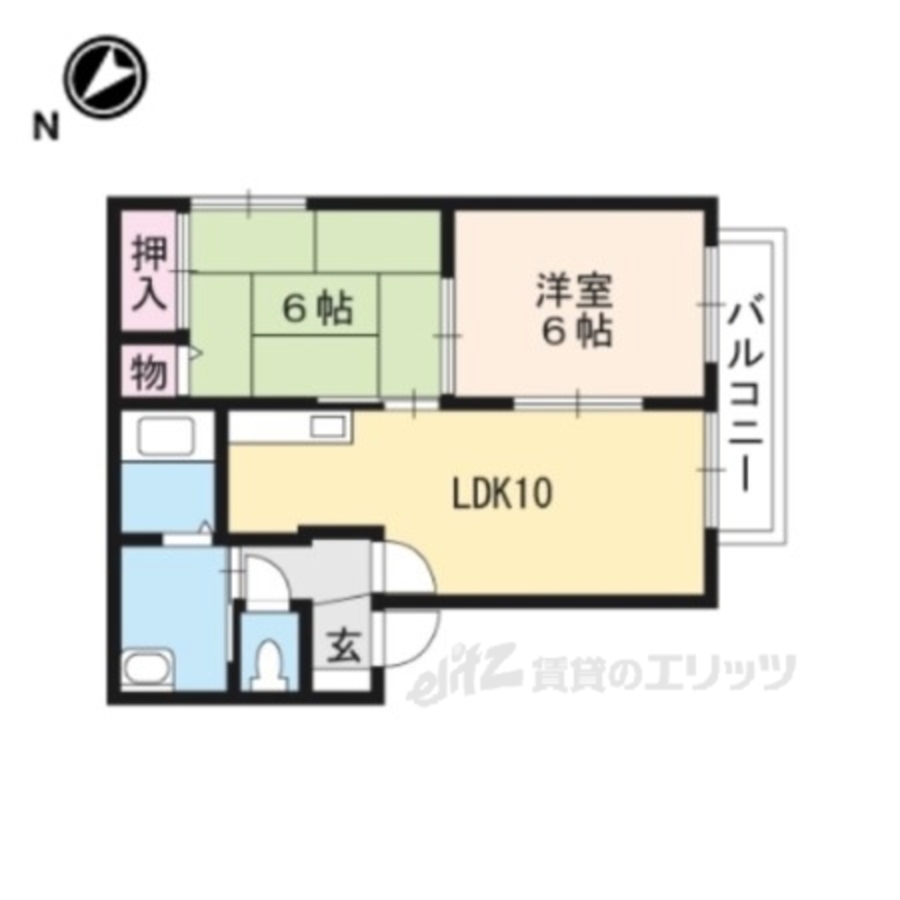 レジデンスTK－A棟 滋賀県栗東市綣1丁目 (5.9万円／2LDK (和室6 洋室6 LDK10)／50.07㎡)｜賃貸物件(賃貸マンション・アパート・一戸建て)の住宅情報・お部屋探しなら ...