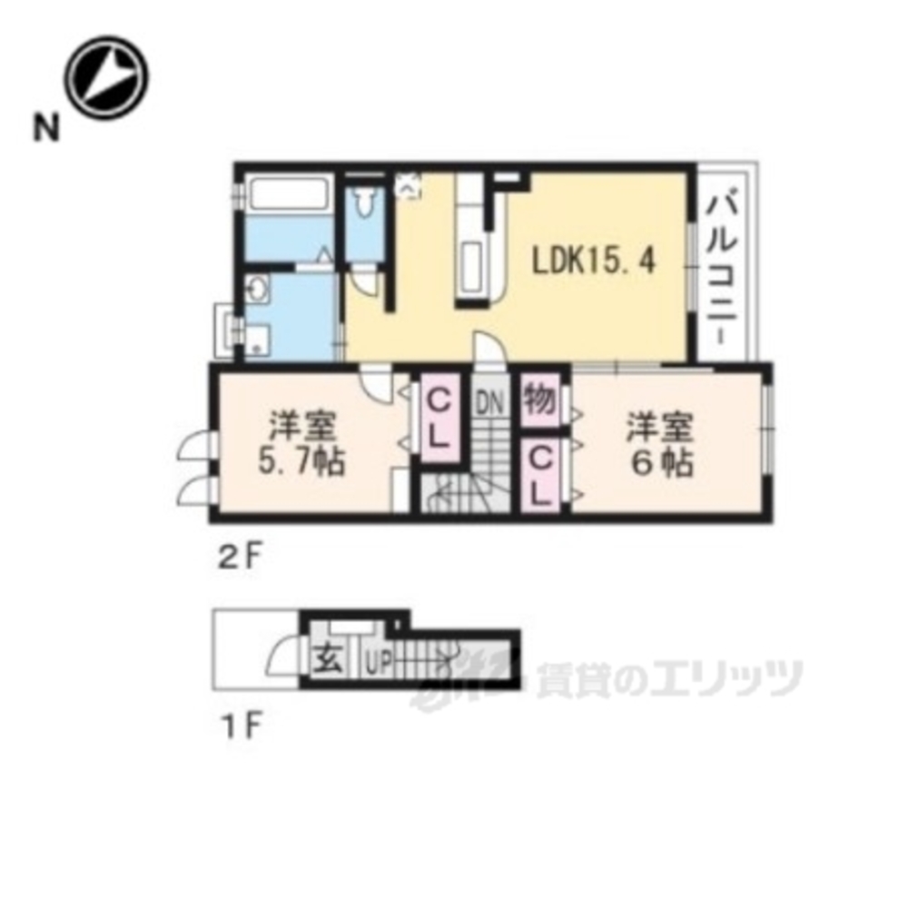 草津線 三雲駅 地上2階建て 築13年 滋賀県湖南市三雲 (6.6万円／2LDK (洋室5.7 洋室6 洋室15.4)／63.95㎡)｜賃貸物件(賃貸マンション・アパート・一戸建て)の住宅情報 ...