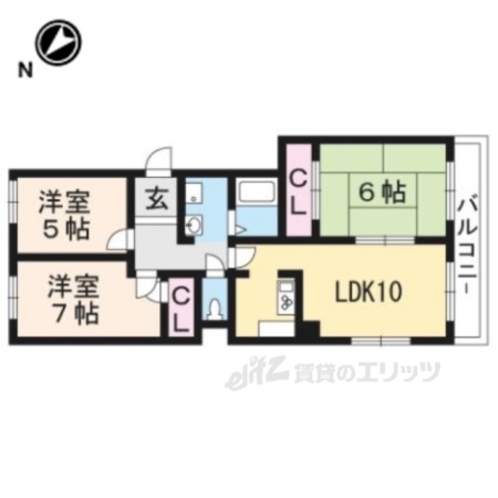 東海道本線（JR西日本） 守山駅 地上4階建て 築36年 滋賀県守山市勝部4丁目 (6.2万円／3LDK (和室6 洋室5 洋室7 LDK12)／68.06㎡)｜賃貸物件(賃貸マンション ...