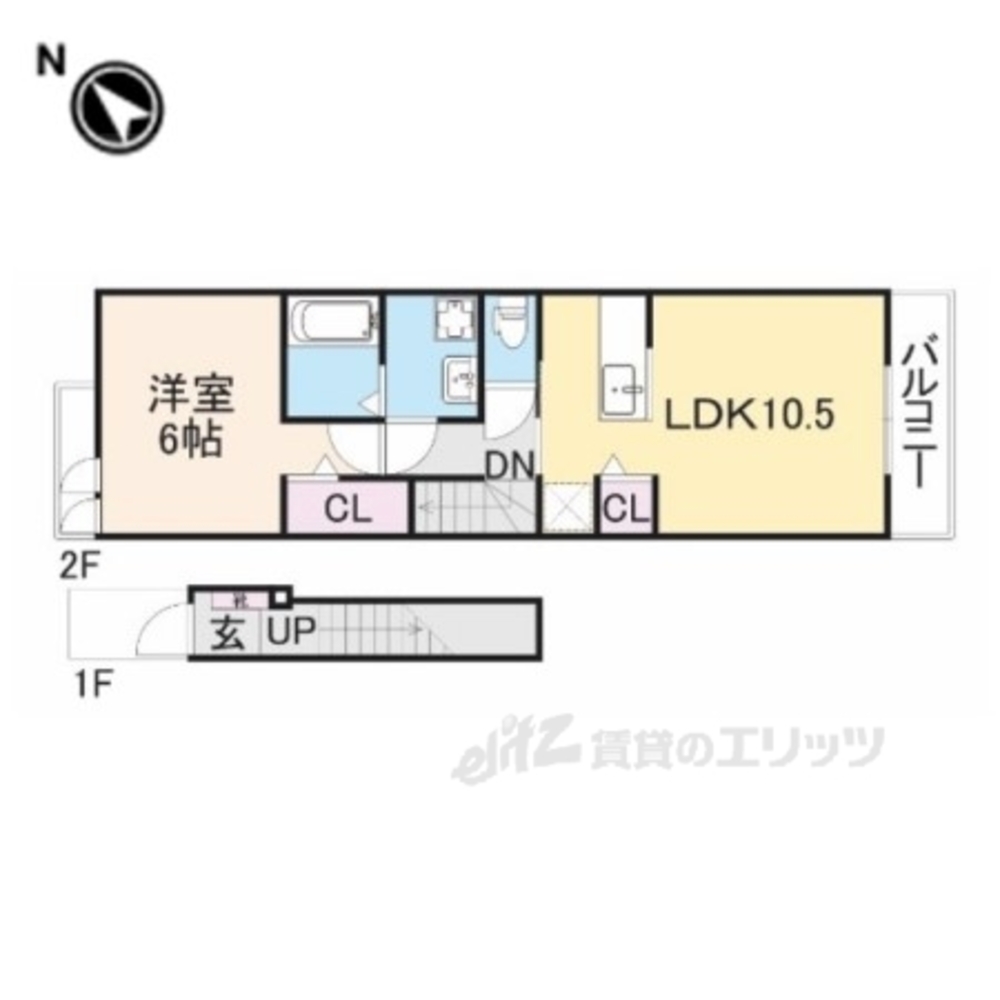 東海道本線（JR西日本） 彦根駅 地上2階建て 築12年 滋賀県彦根市旭町 (6.5万円／1LDK (洋室6 LDK10.5)／45.07㎡)｜賃貸物件(賃貸マンション・アパート・一戸建て)の ...
