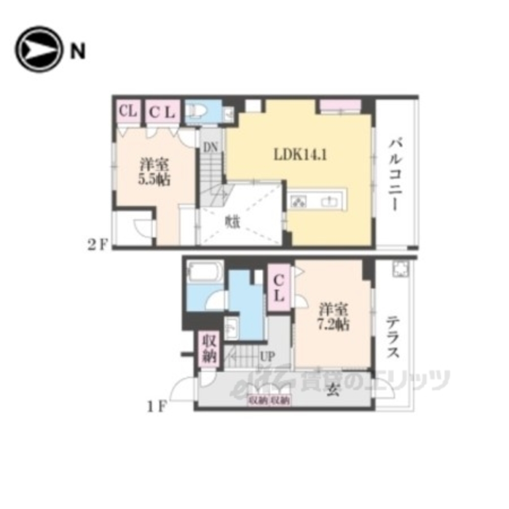 ShaMaisonVentColline 大阪府枚方市岡山手町 (19.9万円／2LDK (洋室5.5 洋室7.2 LDK14.1)／79.02㎡)｜賃貸物件(賃貸マンション・アパート・一戸 ...