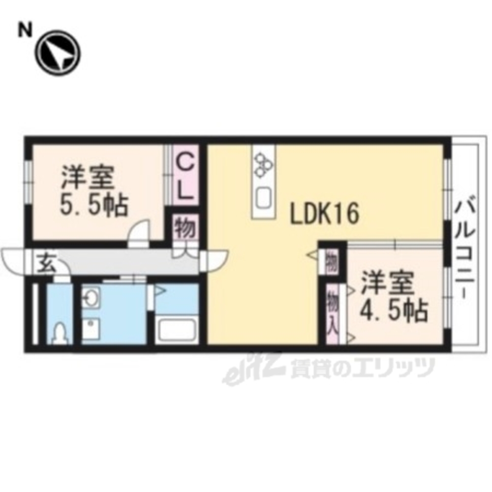 東海道本線（JR西日本） 桂川駅 地上6階建て 築36年 京都府京都市西京区下津林芝ノ宮町 (8.7万円／2LDK (洋室4.5 洋室5.5 LDK16)／59.94㎡)｜賃貸物件(賃貸 ...