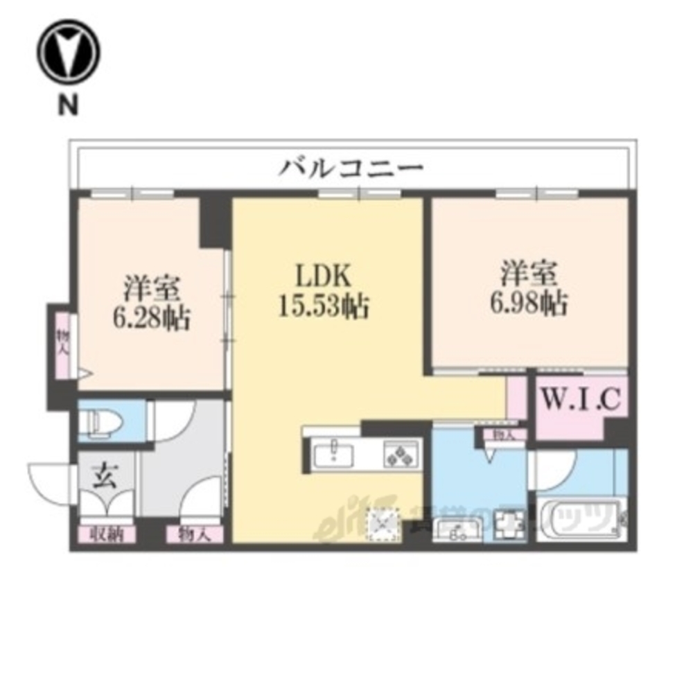 シャーメゾン京都桃山 京都府京都市伏見区東大手町 (16万円／2LDK (洋室6.2 洋室6.9 LDK15.5)／63.27㎡)｜賃貸物件(賃貸マンション・アパート・一戸建て)の住宅情報・お ...