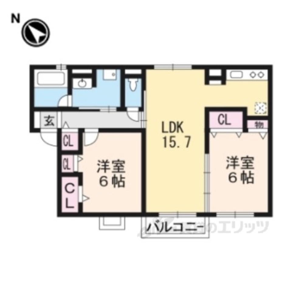 湖西線 比叡山坂本駅 地上2階建て 築13年 滋賀県大津市下阪本5丁目 (8万円／2LDK (洋室6 洋室6 LDK15.7)／65.35㎡)｜賃貸物件(賃貸マンション・アパート・一戸建て)の ...