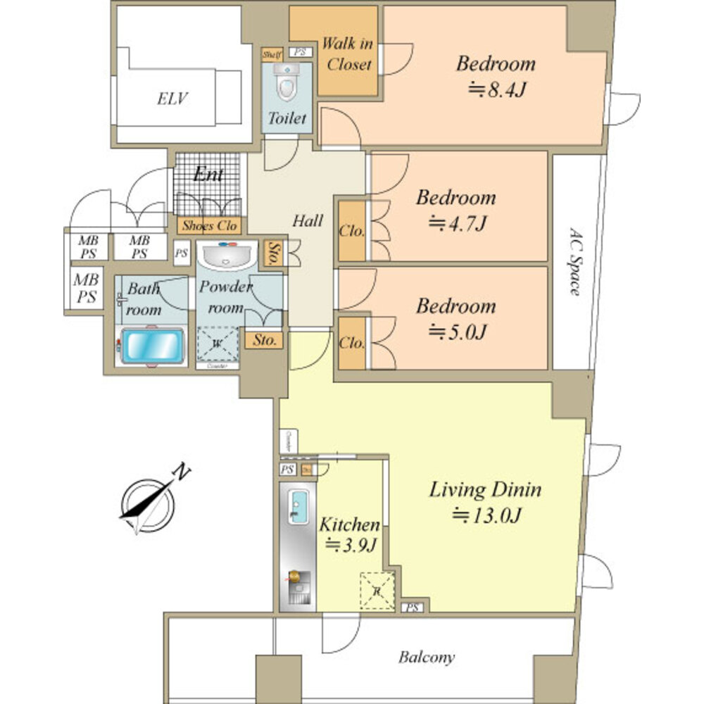 パークハウスアバンシス 東京都中央区新川2丁目 (31.5万円／3LDK (洋室4.7 洋室5 洋室8.4 LDK16.9)／81.44㎡)｜賃貸物件(賃貸マンション・アパート・一戸建て)の ...