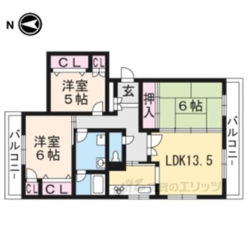 FAMILIA 桂 京都府京都市西京区桂木ノ下町 (14万円／3LDK (和室6 洋室5 洋室6 LDK13.5)／77.9㎡)｜賃貸物件(賃貸マンション・アパート・一戸建て)の住宅情報・お ...