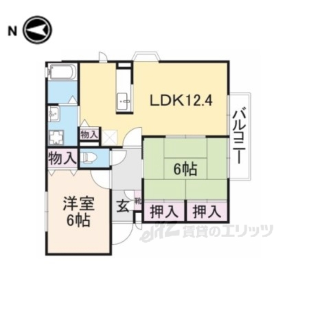 パセオ・ブルージュ 奈良県桜井市大字西之宮 (4.8万円／2LDK (和室6 洋室6 LDK12.4)／56.51㎡)｜賃貸物件(賃貸マンション・アパート・一戸建て)の住宅情報・お部屋探しなら ...
