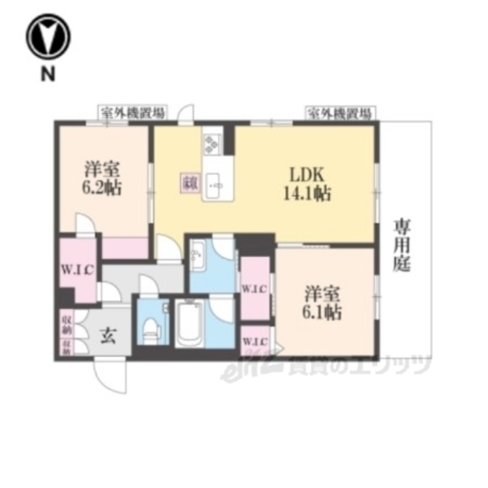 シャーメゾン アスピレーション エイワ 大阪府東大阪市永和2丁目 (14.5万円／2LDK (洋室6.1 洋室6.2 LDK14.1)／63.31㎡)｜賃貸物件(賃貸マンション・アパート・一戸 ...
