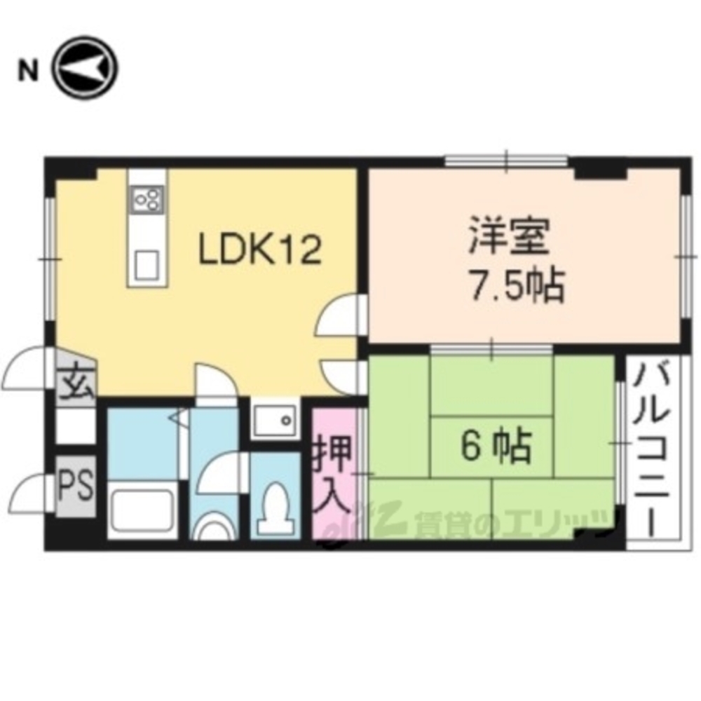 ベラヴィスタ岩倉 京都府京都市左京区岩倉中町 (7万円／2LDK (和室6 洋室7.5 LDK12)／46.3㎡)｜賃貸物件(賃貸マンション・アパート・一戸建て)の住宅情報・お部屋探しなら ...