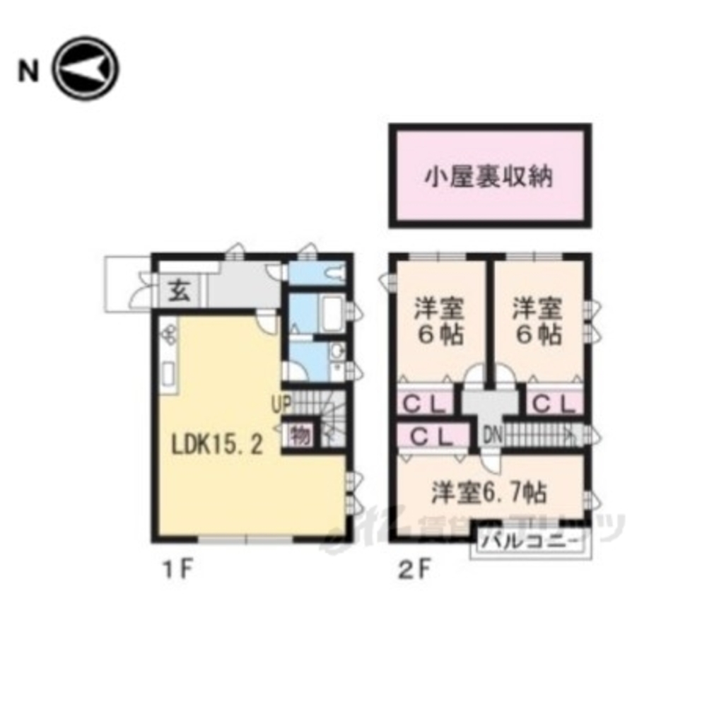 東海道本線（JR西日本） 山科駅 地上3階建て 築5年 京都府京都市山科区竹鼻西ノ口町 (16.2万円／3LDK (洋室6 洋室6 洋室6.7 LDK15.2)／92.74㎡)｜賃貸物件(賃貸 ...