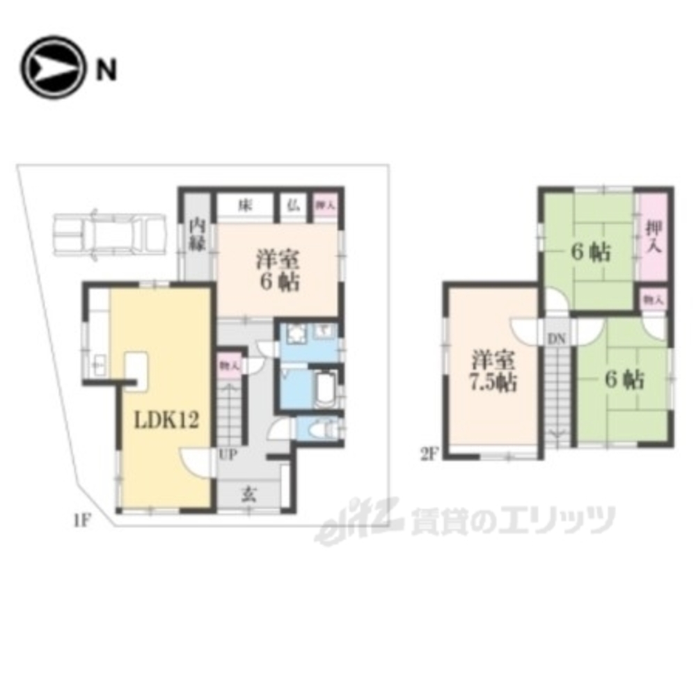 湖西線 堅田駅 地上2階建て 築44年 滋賀県大津市堅田1丁目 (7.7万円／4LDK (和室6 和室6 洋室6 洋室7 LDK12)／89.91㎡)｜賃貸物件(賃貸マンション・アパート・一戸 ...