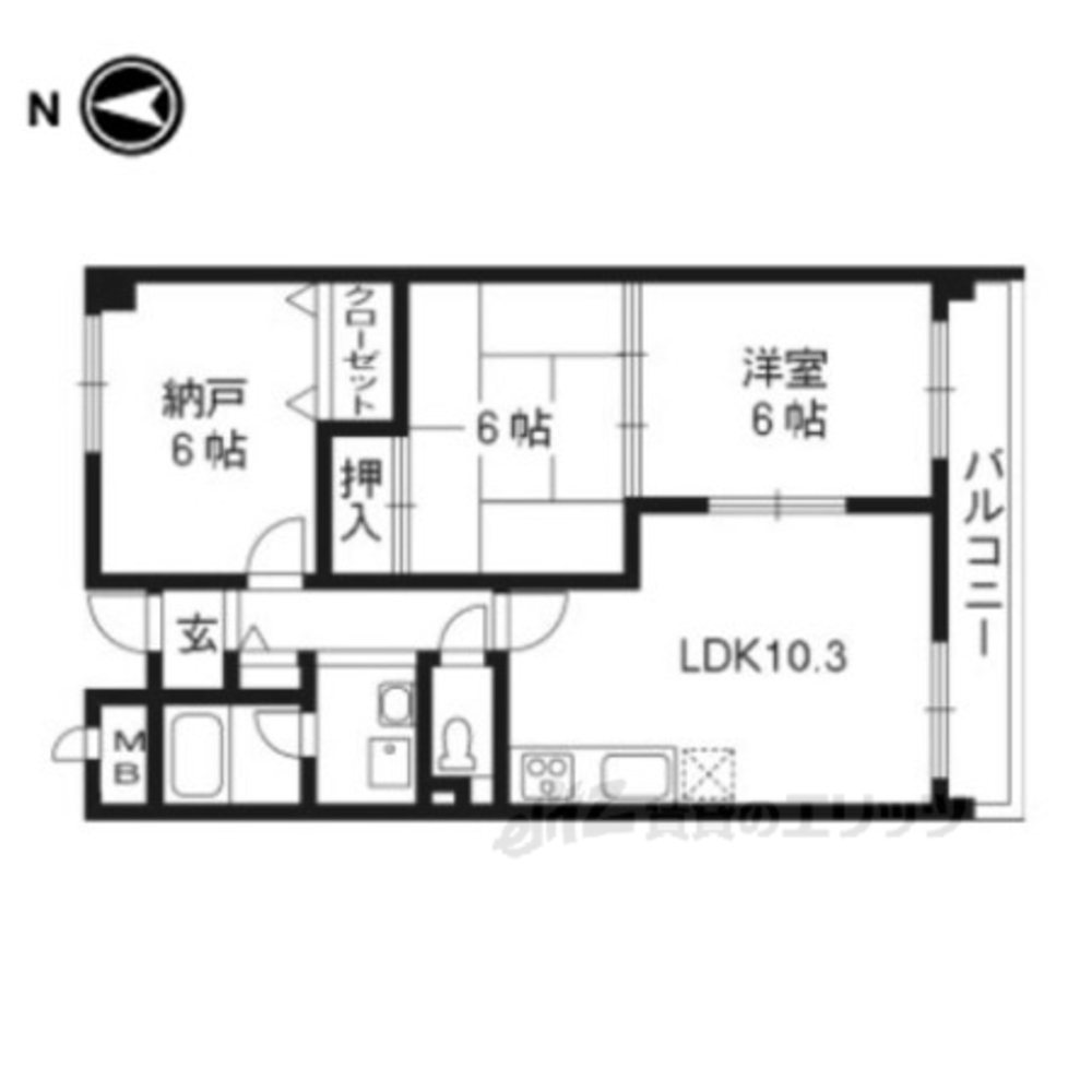 ラフィネ星田 大阪府交野市星田4丁目 (8.2万円／3LDK (和室6 洋室6 洋室6 LDK10.3)／61.26㎡)｜賃貸物件(賃貸マンション・アパート・一戸建て)の住宅情報・お部屋探し ...