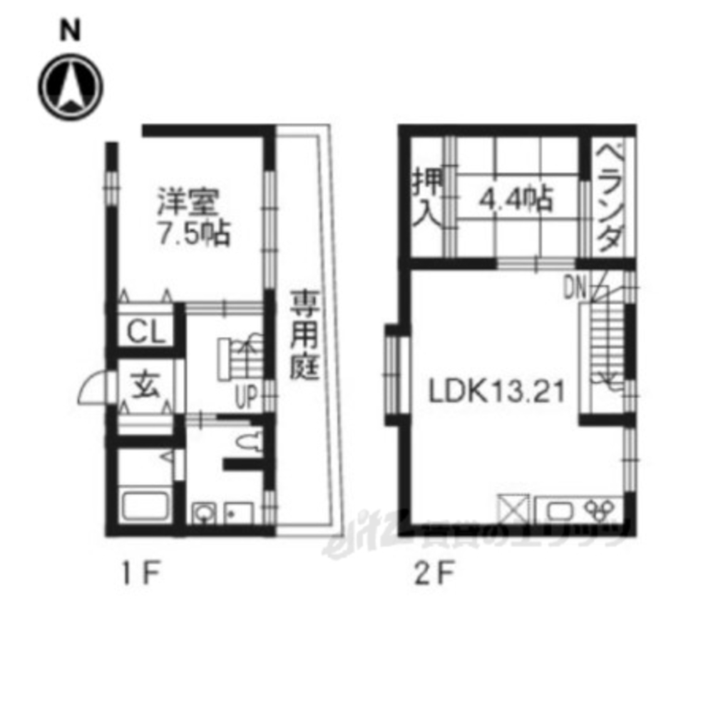 ヴィラ・グラシア 京都府京都市西京区樫原佃 (10.5万円／2LDK (和室4.4 洋室7.5 LDK13.2)／59.74㎡)｜賃貸物件(賃貸マンション・アパート・一戸建て)の住宅情報・お ...