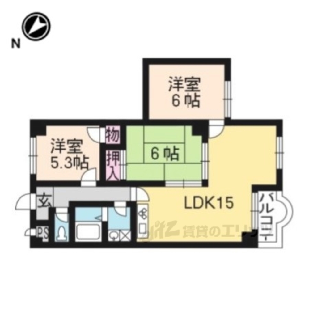 ガーデンスクエア瀬田 滋賀県大津市一里山3丁目 (6.8万円／3LDK (和室6 洋室5.3 洋室6 LDK15)／65.91㎡)｜賃貸物件(賃貸マンション・アパート・一戸建て)の住宅情報・お ...
