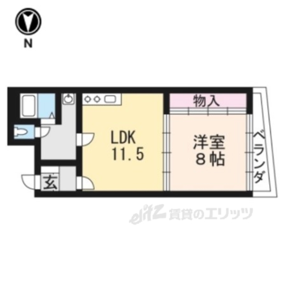 ネストマンション 滋賀県大津市浜大津3丁目 (6.1万円／1LDK (洋室8 LDK11.5)／38.63㎡)｜賃貸物件(賃貸マンション・アパート・一戸建て)の住宅情報・お部屋探しなら ...