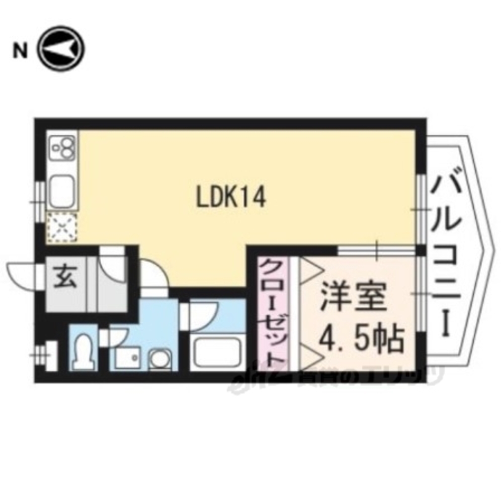 ヒルハイムシズカ 京都府京都市伏見区深草石峰寺山町 (7.5万円／1LDK (洋室4.5 LDK14)／43.43㎡)｜賃貸物件(賃貸マンション・アパート・一戸建て)の住宅情報・お部屋探しなら ...
