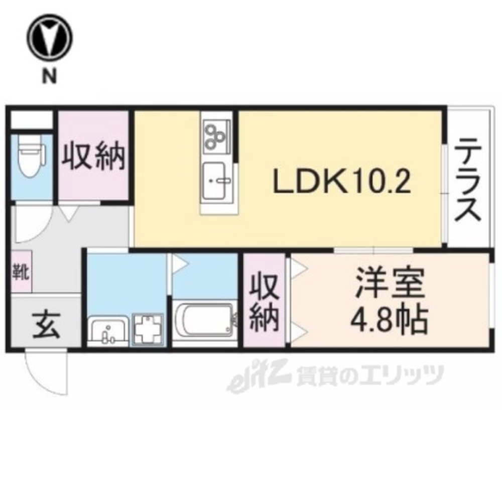 関西本線（JR西日本） 奈良駅 地上2階建て 築10年 奈良県奈良市大森西町 (6.5万円／1LDK (洋室4.8 LDK10.2)／41㎡)｜賃貸物件(賃貸マンション・アパート・一戸建て)の ...