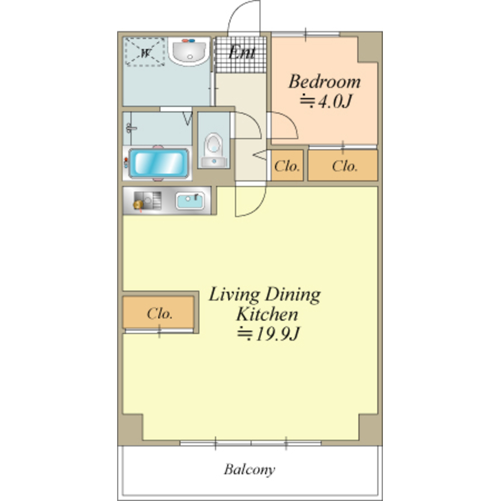 マンション勝どき 東京都中央区勝どき2丁目 (16万円／1LDK (洋室4 LDK19.9)／53.38㎡)｜賃貸物件(賃貸マンション・アパート・一戸建て)の住宅情報・お部屋探しならYahoo!不動産