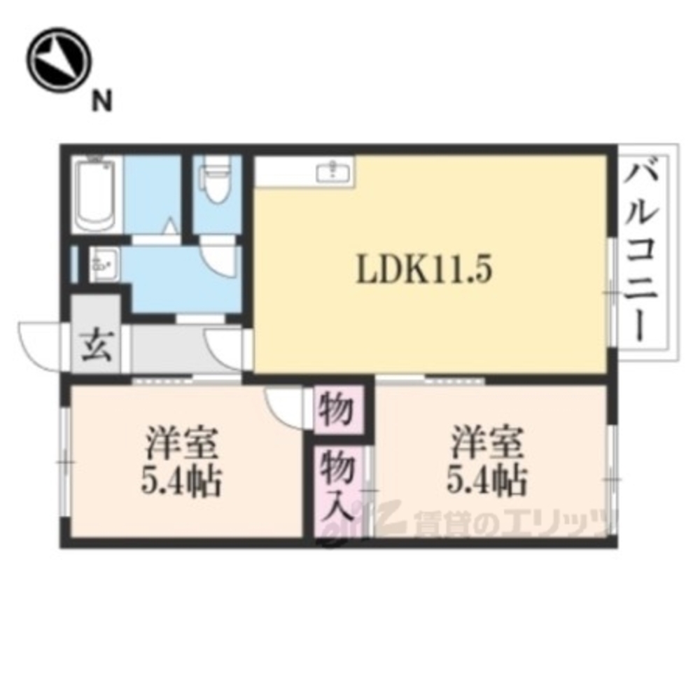 シャルマンイースト 滋賀県甲賀市水口町東名坂 (5.1万円／2LDK (洋室5.4 洋室5.4 LDK11.5)／48.36㎡)｜賃貸物件(賃貸マンション・アパート・一戸建て)の住宅情報・お ...