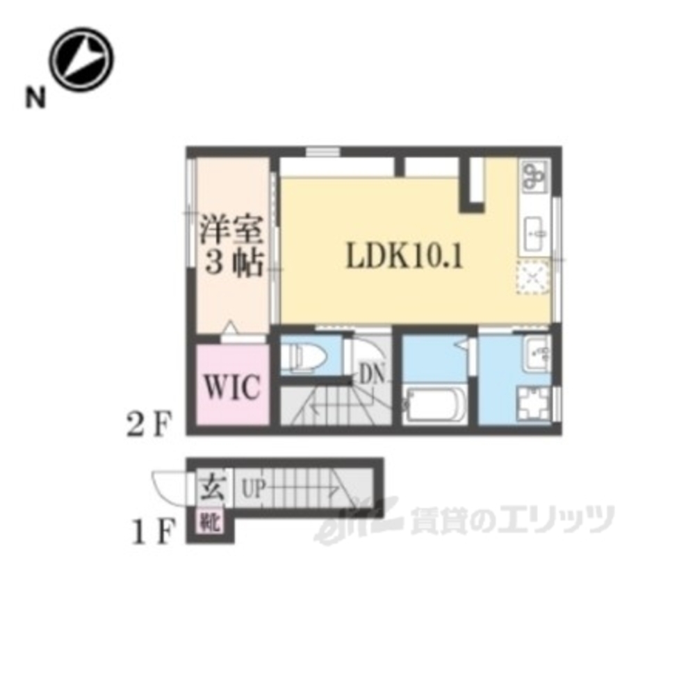 カルフールIXC棟 滋賀県彦根市地蔵町 (5.5万円／1LDK (洋室3 LDK10.1)／36.04㎡)｜賃貸物件(賃貸マンション・アパート・一戸建て)の住宅情報・お部屋探しならYahoo!不動産