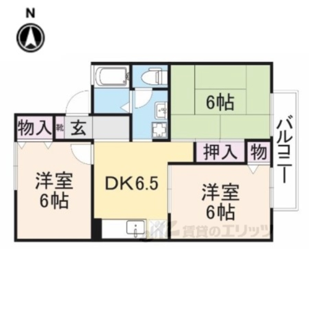 シャルム・トローベルA棟 奈良県大和郡山市矢田町 (4.5万円／3DK (和室6 洋室6 洋室6 DK6.5)／53.46㎡)｜賃貸物件(賃貸マンション・アパート・一戸建て)の住宅情報・お ...