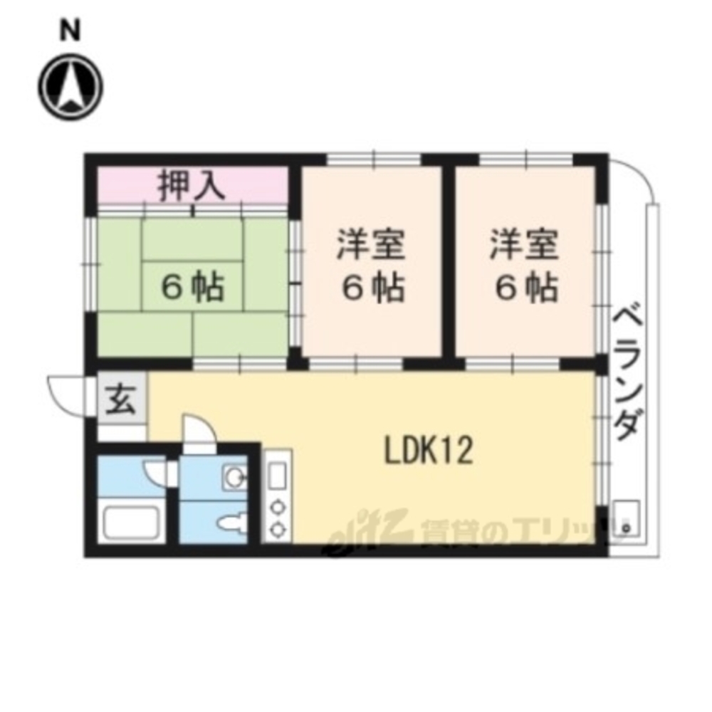 シャトーエスポワール 滋賀県大津市真野5丁目 (6万円／3LDK (和室6 洋室6 洋室6 LDK12)／57.38㎡)｜賃貸物件(賃貸マンション・アパート・一戸建て)の住宅情報・お部屋探し ...