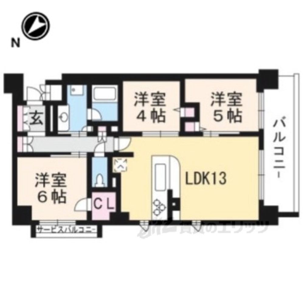 京都市営地下鉄烏丸線 五条駅 地上10階建て 築8年 京都府京都市下京区油小路通五条下る中金仏町 (18万円／3LDK (洋室4 洋室5 洋室6 LDK13)／64.59㎡)｜賃貸物件(賃貸 ...