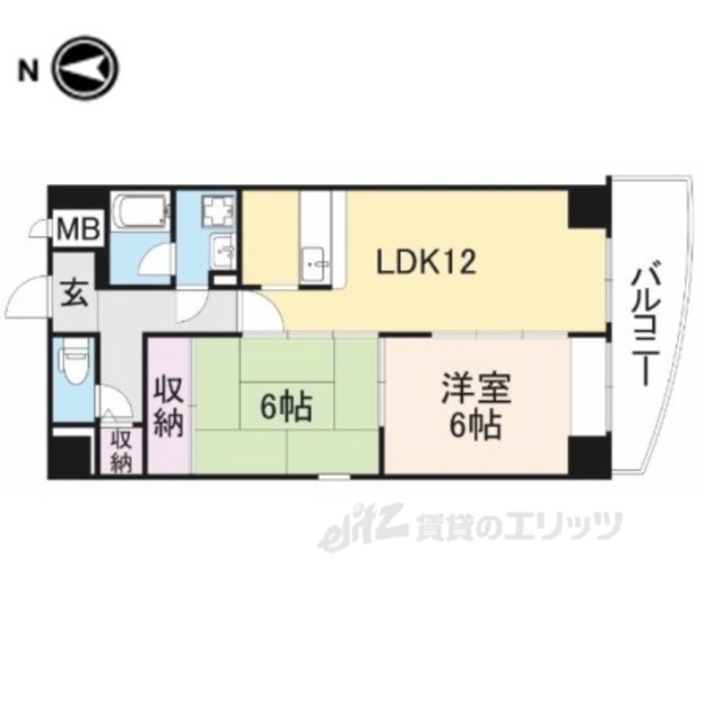 グランドール王寺 奈良県北葛城郡王寺町王寺2丁目 (7.3万円／2LDK (和室6 洋室6 LD12)／56.67㎡)｜賃貸物件(賃貸マンション・アパート・一戸建て)の住宅情報・お部屋探しなら ...