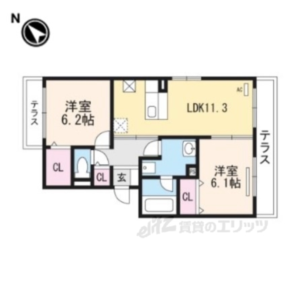 ルミエール近江 滋賀県近江八幡市上野町 (8.8万円／2LDK (洋室6.1 洋室6.2 LDK13)／58.32㎡)｜賃貸物件(賃貸マンション・アパート・一戸建て)の住宅情報・お部屋探しなら ...