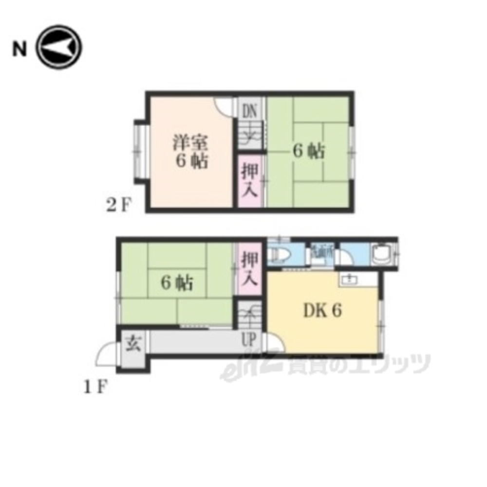 草津線 三雲駅 地上2階建て 築46年 滋賀県湖南市吉永 (5万円／3DK (和室6 和室6 洋室6 DK6)／56.7㎡)｜賃貸物件(賃貸マンション・アパート・一戸建て)の住宅情報・お ...