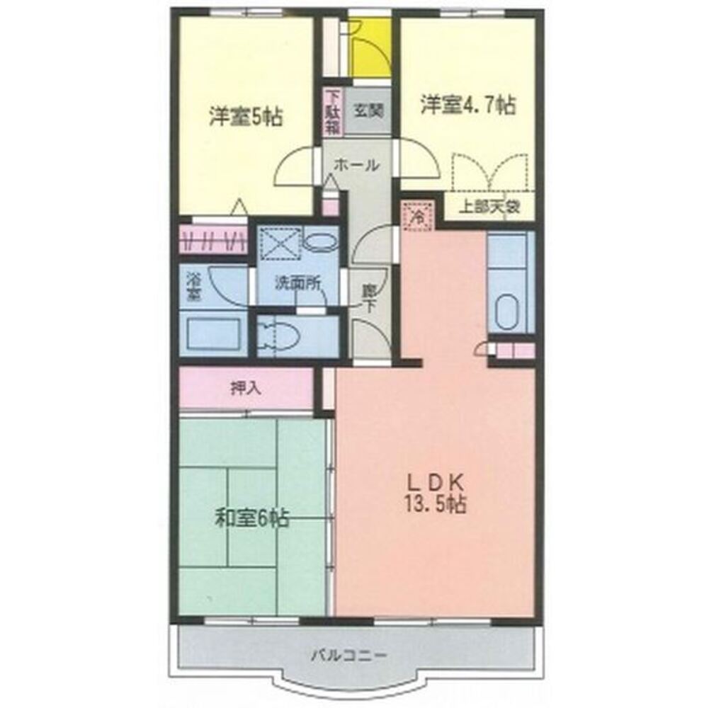 田沼レジデンス6 神奈川県川崎市宮前区小台1丁目 (14.8万円／3LDK (和室6 洋室4.7 洋室5 LDK13.5)／65.21㎡)｜賃貸物件(賃貸マンション・アパート・一戸建て)の住宅 ...