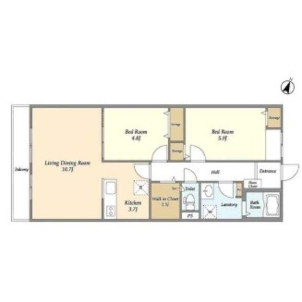 ブランシュ 神奈川県川崎市高津区千年 (13.3万円／2LDK (洋室4.8 洋室5.9 LDK14.4)／62.75㎡)｜賃貸物件(賃貸マンション・アパート・一戸建て)の住宅情報・お部屋探し ...