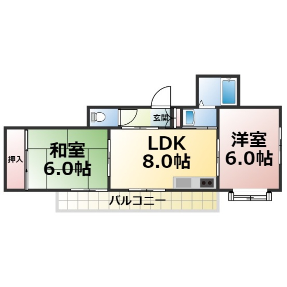 鹿島マンション 大阪府大阪市東成区中道2丁目 (6.5万円／2LDK (和室6 洋室6 LDK8)／45㎡)｜賃貸物件(賃貸マンション・アパート・一戸建て)の住宅情報・お部屋探しならYahoo!不動産
