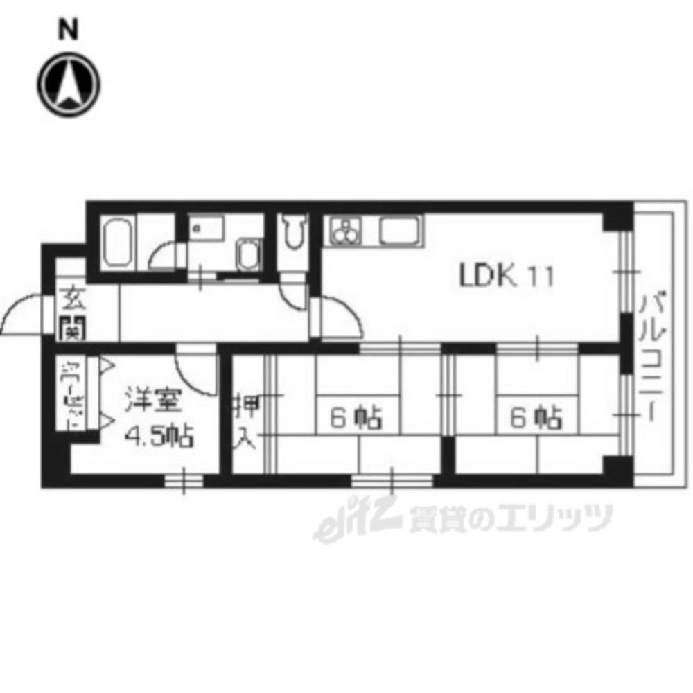 ロイヤル清涼 京都府京都市南区久世中久世町2丁目 (8.7万円／3LDK (和室6 和室6 洋室4.5 LDK11)／61.02㎡)｜賃貸物件(賃貸マンション・アパート・一戸建て)の住宅情報 ...