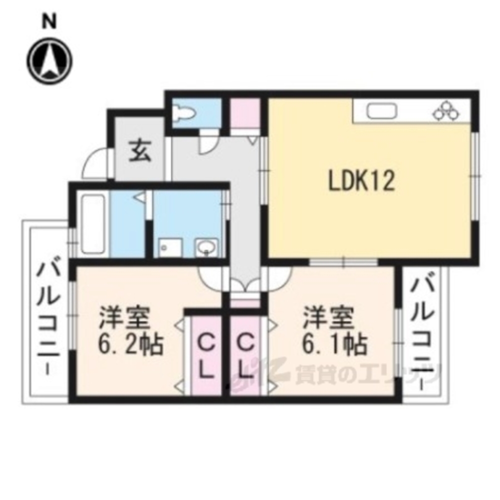 Ferio Villa 京都府京都市北区大宮開町 (10万円／2LDK (洋室6.1 洋室6.2 LDK12)／56.5㎡)｜賃貸物件(賃貸マンション・アパート・一戸建て)の住宅情報・お ...