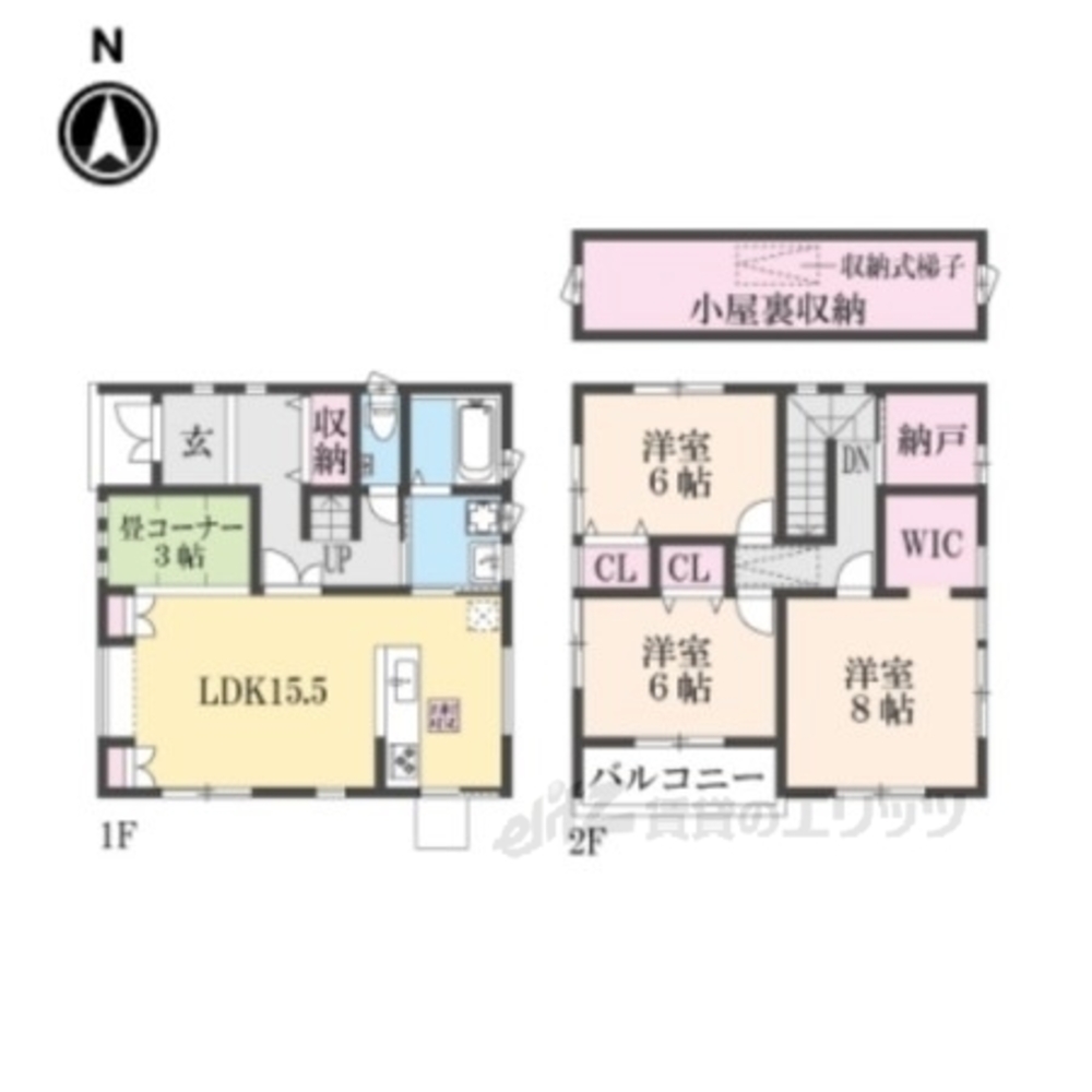 京阪石山坂本線 近江神宮前駅 地上2階建て 築1年未満 滋賀県大津市桜野町1丁目 (15.8万円／3LDK (洋室6 洋室6 洋室8 LDK15.5)／101.02㎡)｜賃貸物件(賃貸 ...