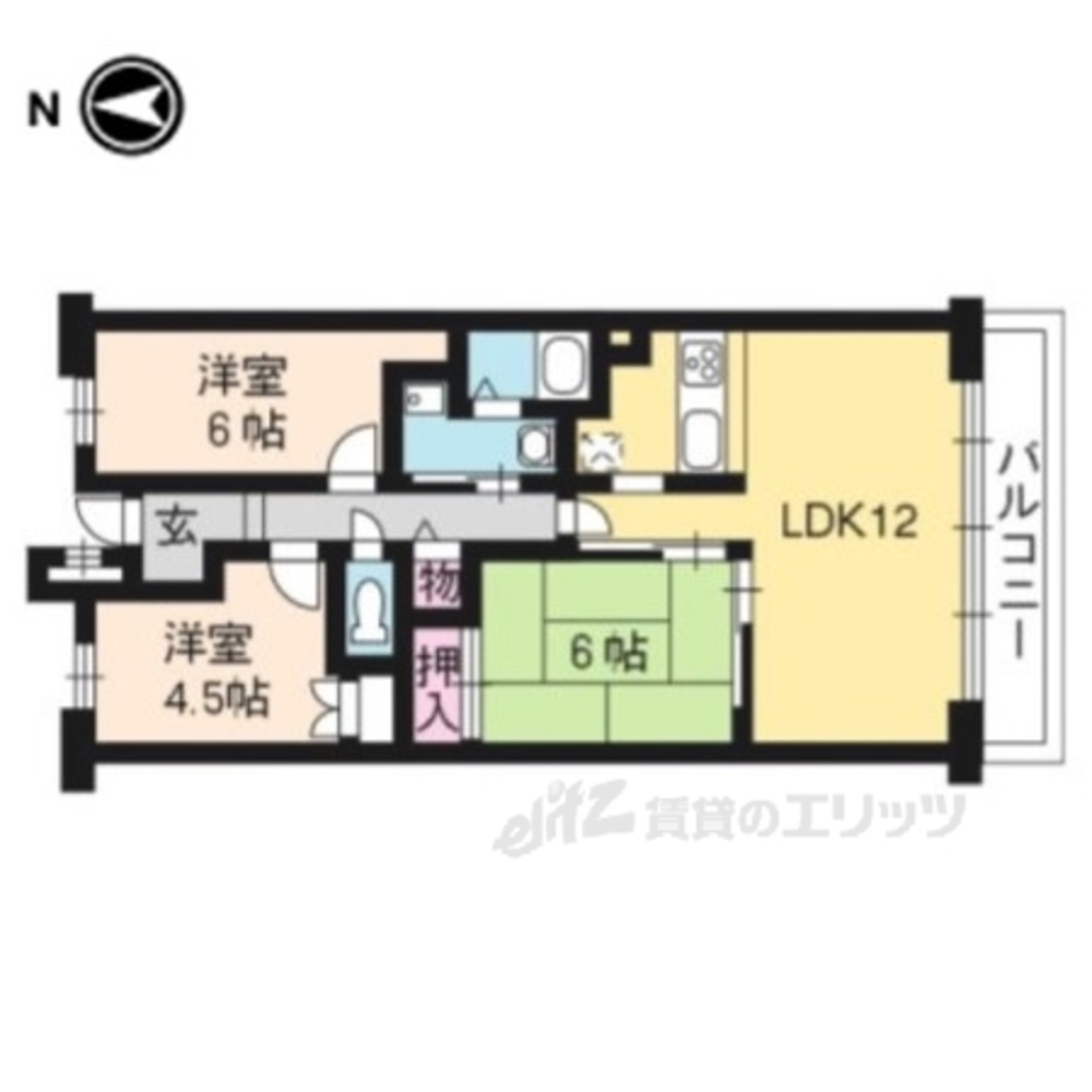 近鉄京都線 伏見駅 地上11階建て 築27年 京都府京都市伏見区深草新門丈町 (10万円／3LDK (和室6 洋室4.5 洋室6 LDK12)／66.11㎡)｜賃貸物件(賃貸マンション ...