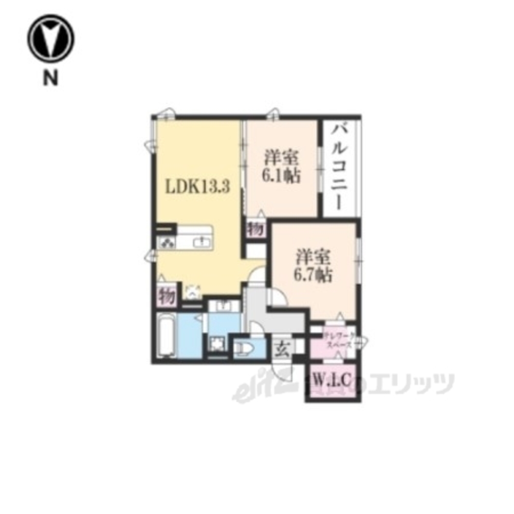 京都市営地下鉄東西線 三条京阪駅 地上3階建て 築3年 京都府京都市東山区二町目 (20万円／2LDK (洋室6.1 洋室6.7 LDK13.3)／61.44㎡)｜賃貸物件(賃貸マンション ...