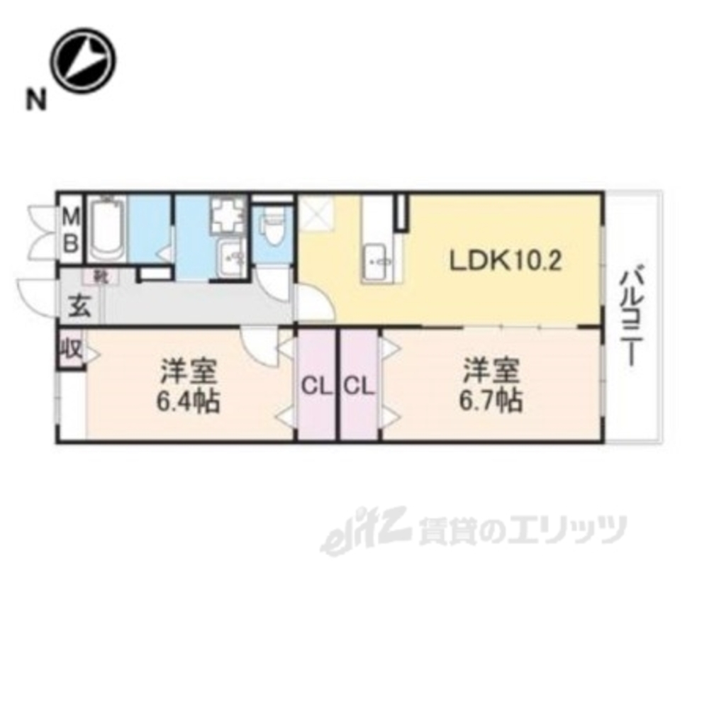 RIRIAVII6 滋賀県彦根市地蔵町 (6.75万円／2LDK (和室6.7 洋室6.4 LDK10.2)／55.88㎡)｜賃貸物件(賃貸マンション・アパート・一戸建て)の住宅情報・お ...