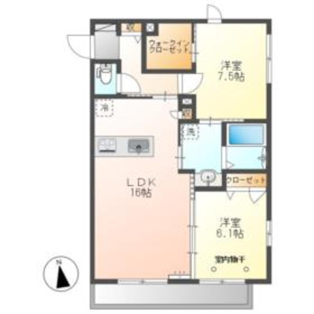 Ex maison 長野県佐久市中込 (13.4万円／2LDK (洋室6.1 洋室7.5 LDK16)／71.02㎡)｜賃貸物件(賃貸マンション・アパート・一戸建て)の住宅情報・お部屋探しなら ...