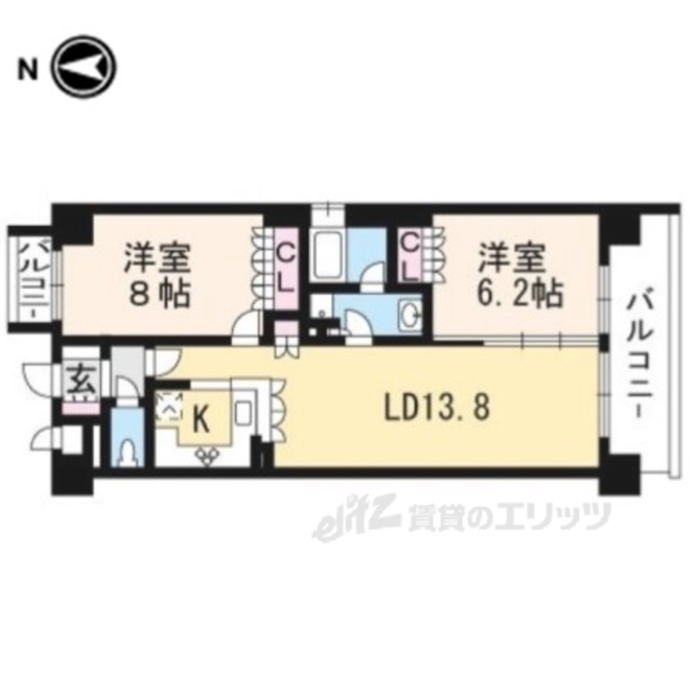 リーガル京都聖護院 京都府京都市左京区聖護院山王町 (16.6万円／2LDK (洋室6.2 洋室8 LDK13.8)／66㎡)｜賃貸物件(賃貸マンション・アパート・一戸建て)の住宅情報・お ...