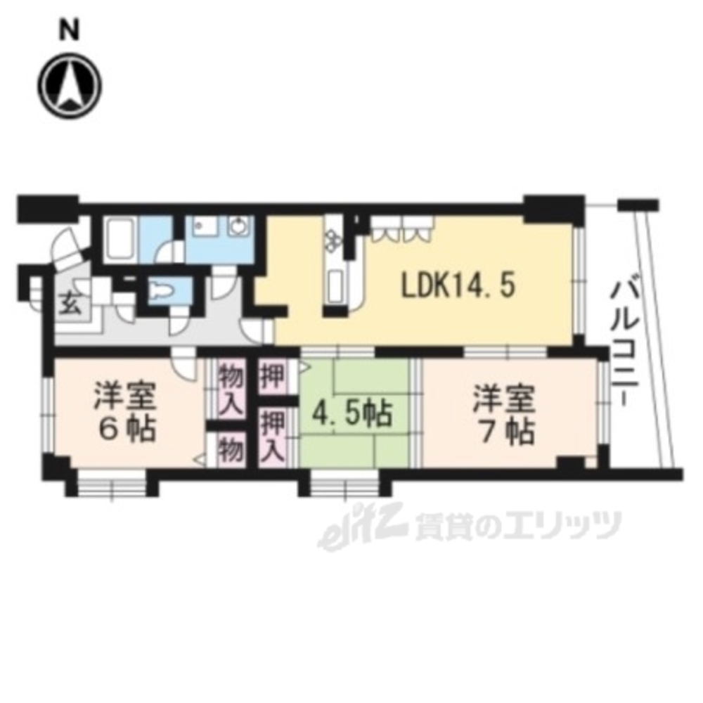 ゼフィーロ長岡京 京都府長岡京市神足3丁目 (11万円／3LDK (和室4.5 洋室6 洋室7 LDK14.5)／75.37㎡)｜賃貸物件(賃貸マンション・アパート・一戸建て)の住宅情報・お ...