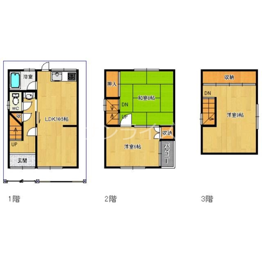 くずはプレイス 大阪府枚方市北船橋町 (5.1万円／3LDK (和室8 洋室6 洋室9)／72.09㎡)｜賃貸物件(賃貸マンション・アパート・一戸建て)の住宅情報・お部屋探しならYahoo!不動産