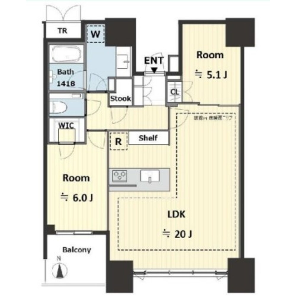DEUX TOURS CANAL＆SPA WEST 東京都中央区晴海3丁目 (33万円／2LDK (洋室5.1 洋室6 LDK20.1)／70.7㎡)｜賃貸物件(賃貸マンション・アパート・一戸 ...