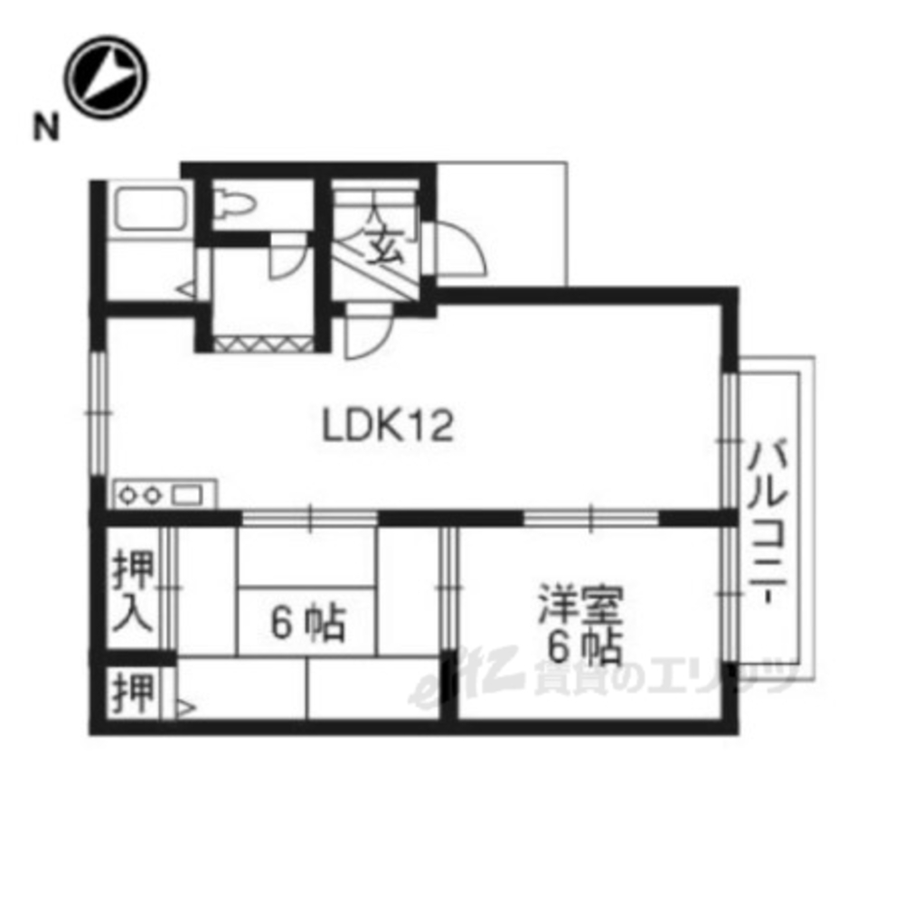 東海道本線（JR西日本） 守山駅 地上2階建て 築28年 滋賀県守山市播磨田町 (5.3万円／2LDK (和室6 洋室6 LDK12)／50.78㎡)｜賃貸物件(賃貸マンション・アパート・一戸 ...
